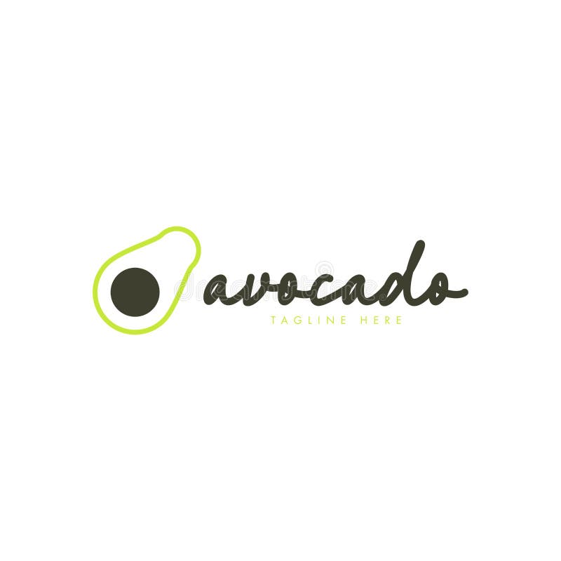 Avocado Logo Design Concept Vector Stock Illustration - Illustration of ...