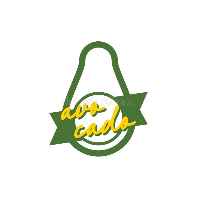 Avocado Logo Design Concept Vector Stock Illustration - Illustration of ...