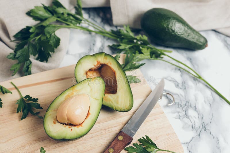 Avocado on a Marble Background. Stock Image - Image of cooking, detox ...