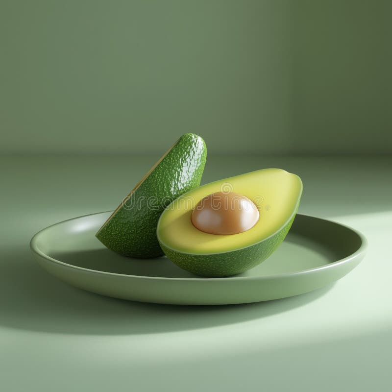 Avocado Mock Up, a Striking Poster Template Showcasing a Vibrant ...
