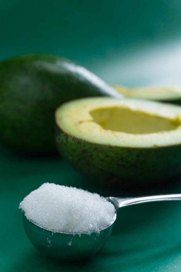 Avocado Must Be Eaten with Sugar To Be Delicious Stock Image - Image of ...