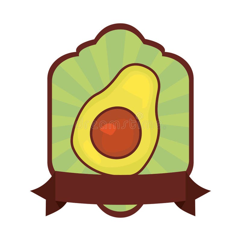 Avocado Nutrition Fresh Fruit Icon Vector Ilustrate Stock Illustration ...