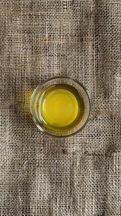 Avocado Oil on a Rustic Burlap Background in a Top-down View ...