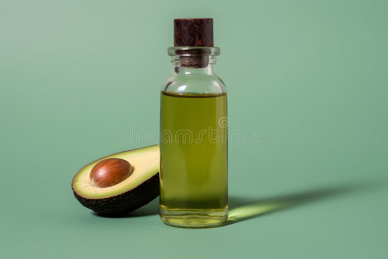 Avocado Oil on Table Close-up. Neural Network AI Generated Stock Photo ... Avocado Oil on Table Close-up. Neural Network AI Generated Stock Photo ...