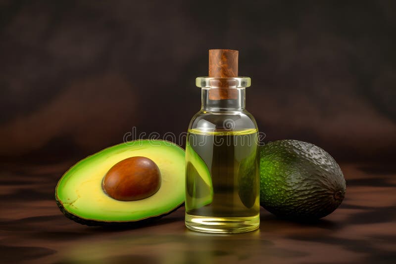 Avocado Oil on Table Close-up. Neural Network AI Generated Stock Image ... Avocado Oil on Table Close-up. Neural Network AI Generated Stock Image ...