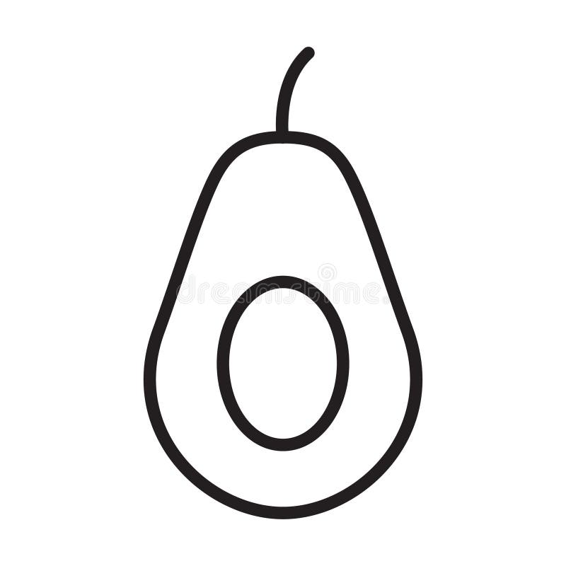 Avocado Outline Stock Illustrations – 9,439 Avocado Outline Stock ...