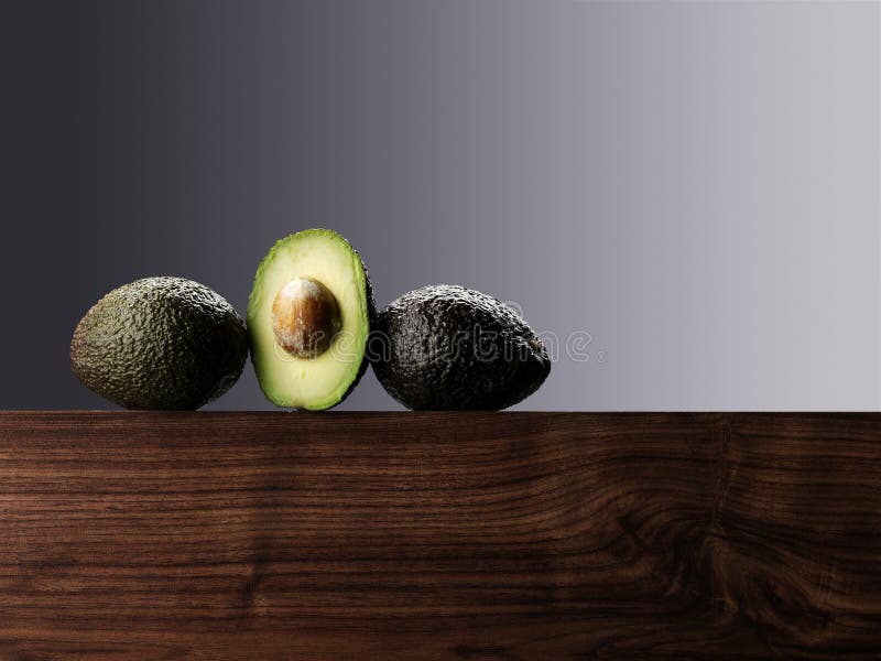 Avocado Photographed in Studio Stock Image - Image of studio, green ...
