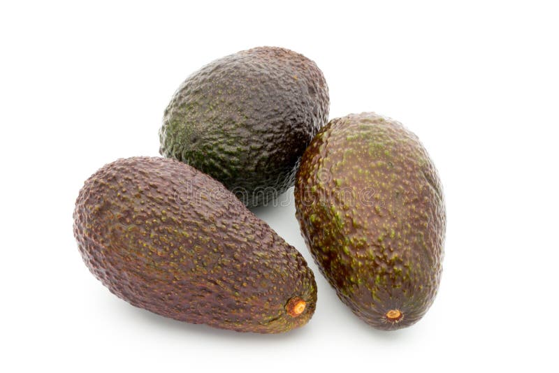 Avocado Pieces Set Isolated on White Background. Stock Photo - Image of ...