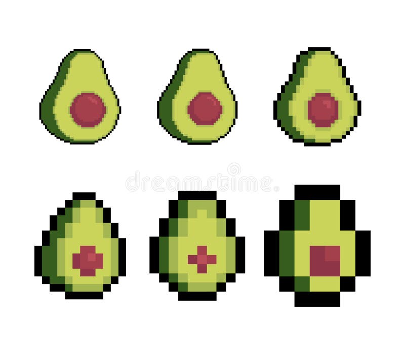 Avocado Pixel Stock Illustrations – 424 Avocado Pixel Stock ...