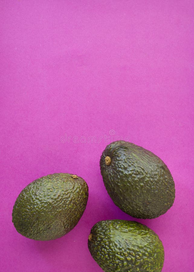 Avocado on Purple Minimal Background Stock Image - Image of creative ...