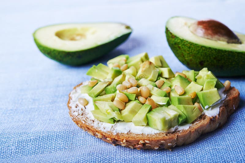 Avocado with ray bread stock image. Image of tasty, breakfast - 74661933