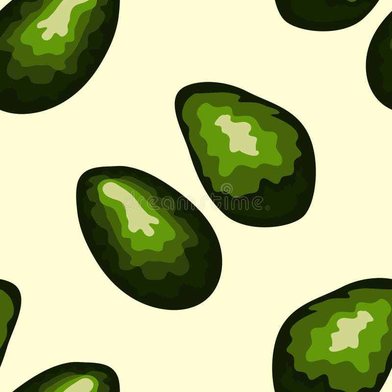 Avocado Seamless Pattern. Whole and Sliced Avocado Stock Vector ... Avocado Seamless Pattern. Whole and Sliced Avocado Stock Vector ...
