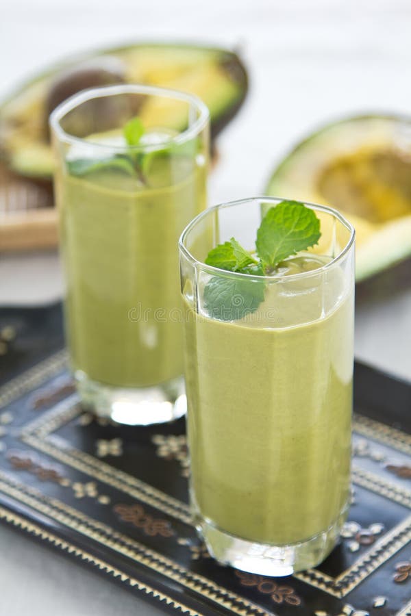 Avocado Smoothie [Healthy Drink ] Stock Image - Image of thick, smooth ...