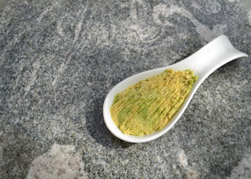 Avocado Spread in White Bowl Stock Image - Image of cream, granite ...