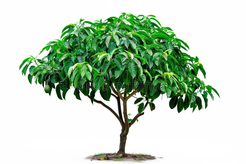 Avocado Tree Isolated on White Background with Copy Space Stock Image ...
