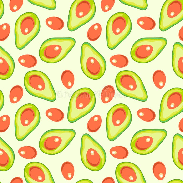 Avocado vector pattern stock vector. Illustration of abstract - 66853619