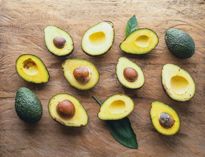 Avocado,Avocado in a Wooden Basket,breakfast Stock Photo - Image of ...