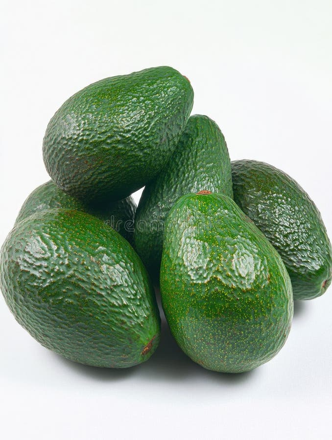 Avocados on White Background Stock Image - Image of ripe, nutritious ...