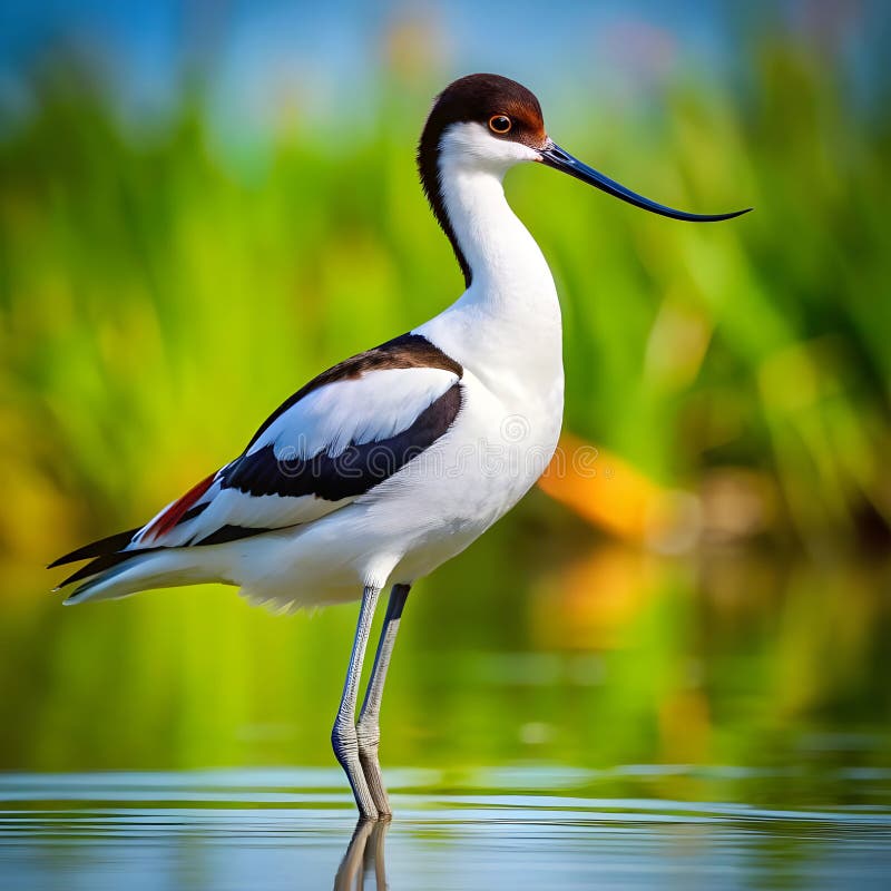 Avocet Silhouette Vector Style Stock Illustrations – 13 Avocet ...