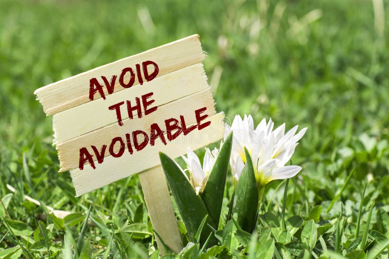 Avoid the avoidable stock image. Image of coffee, handwriting - 83370147