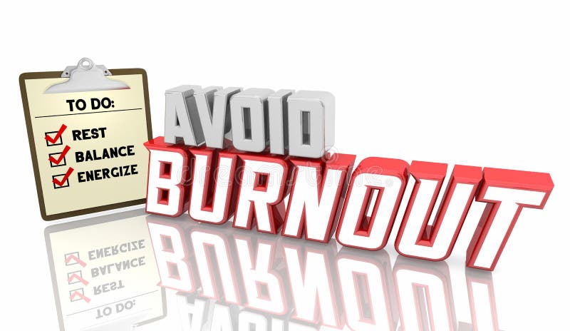 Avoid burnout stock illustration. Illustration of health - 90726225
