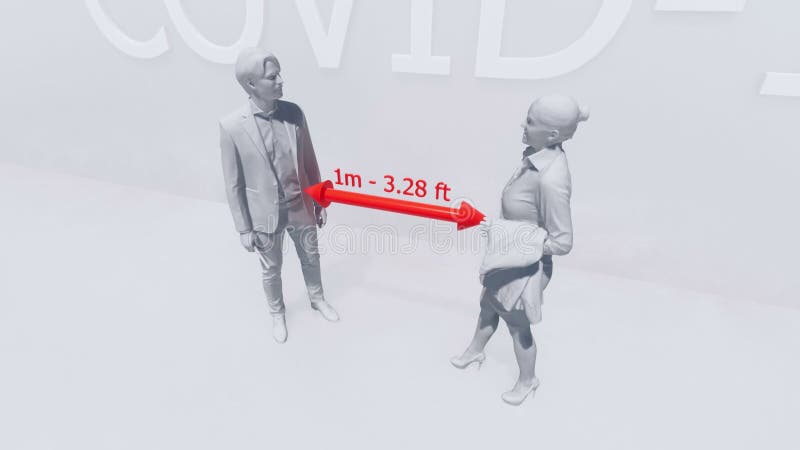 Avoid Close Contact Precautions in COVID-19 Virus Stock Footage - Video ...