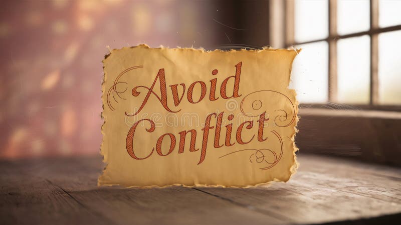 Avoid Conflict, Antique Paper Message, Peaceful High Quality Image ...