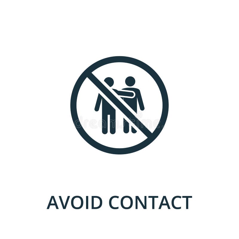 Avoid Contact Icon. Simple Illustration from Coronavirus Collection ...
