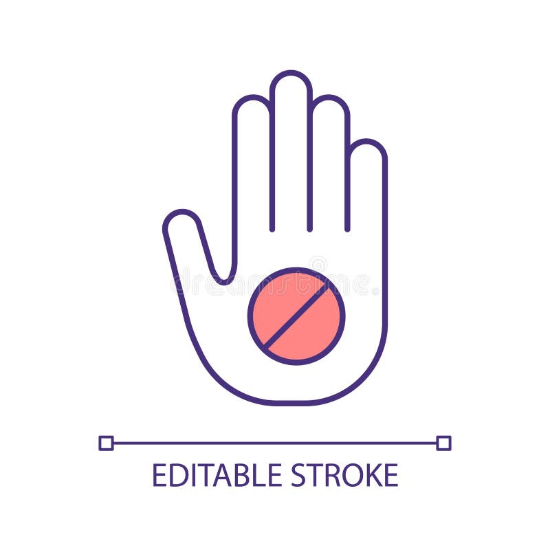 Avoid Contact RGB Color Icon Stock Vector - Illustration of service ...