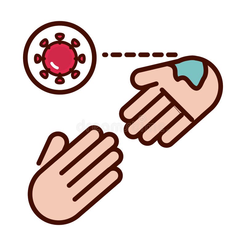 Avoid Contact Sick People Prevent Spread of Covid-19 Line and File Icon ...