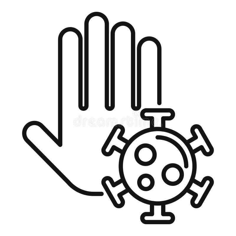 Avoid Contact Virus Icon Outline Vector. Person Health Care Stock ...