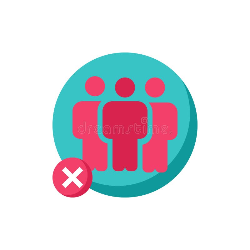 Avoid Crowd People Icon Vector Illustration Stock Vector - Illustration ...