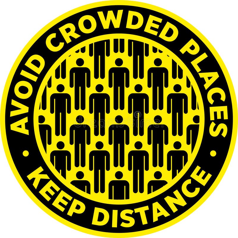 Avoid Crowded Places Concept. Quarantine Coronavirus Pandemic Concept ...