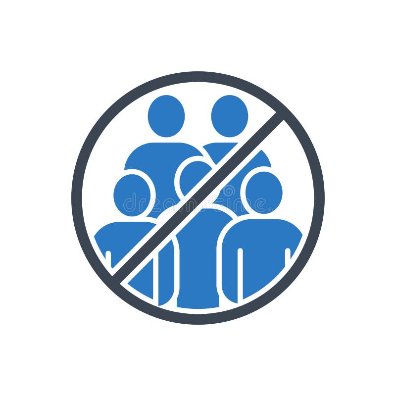 Avoid Crowded Places Related Vector Glyph Icon Stock Vector ...