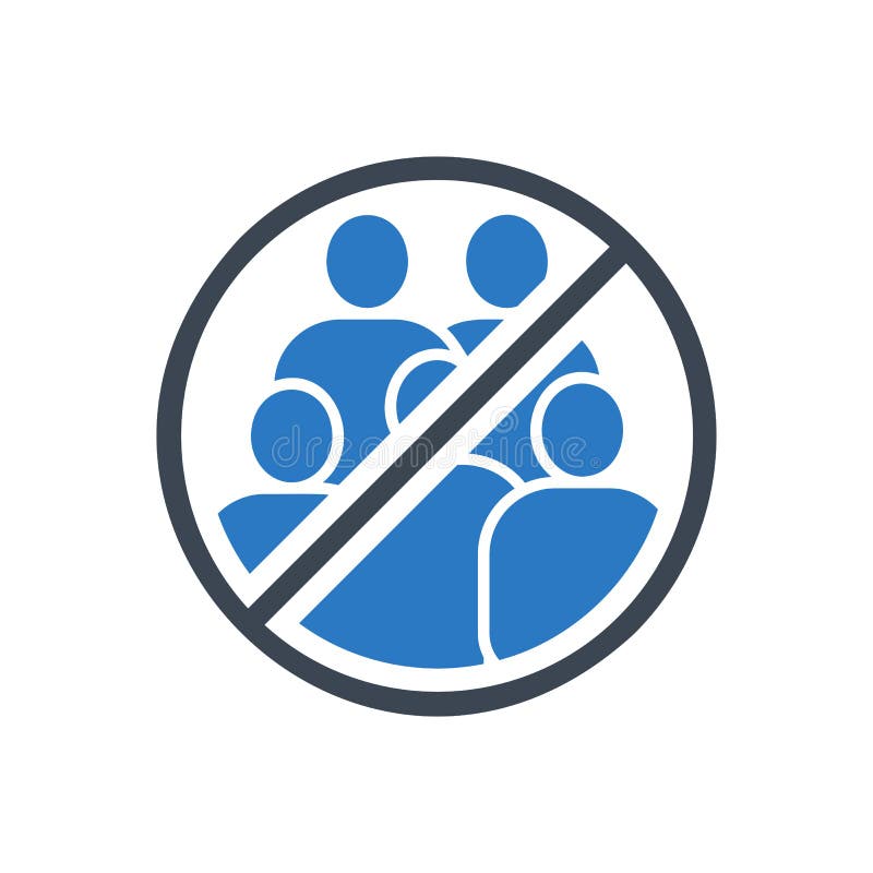 Avoid Crowded Places Related Vector Glyph Icon Stock Vector ...