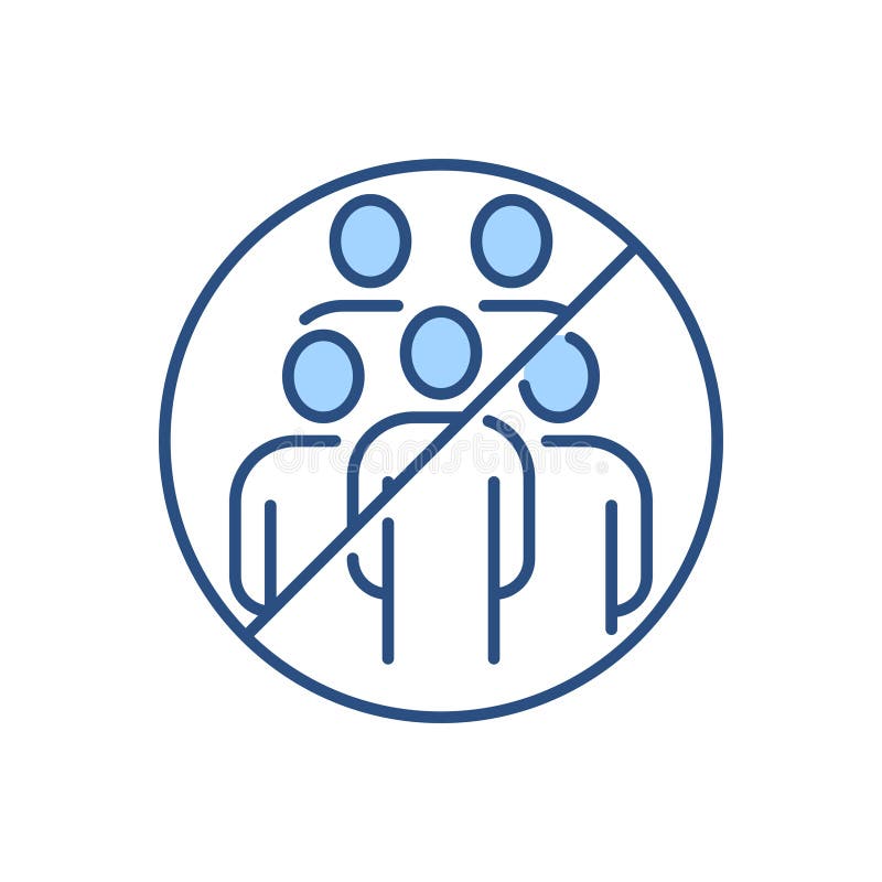 Avoid Crowded Places Related Vector Icon Stock Vector - Illustration of ...