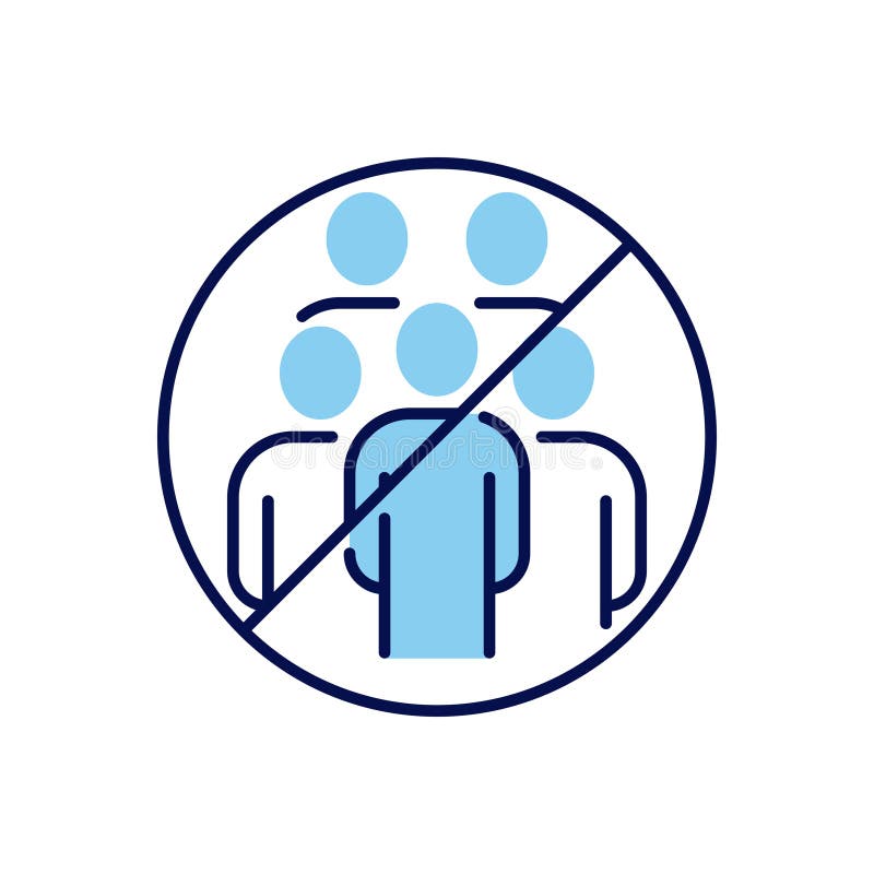 Avoid Crowded Places Related Vector Icon Stock Vector - Illustration of ...