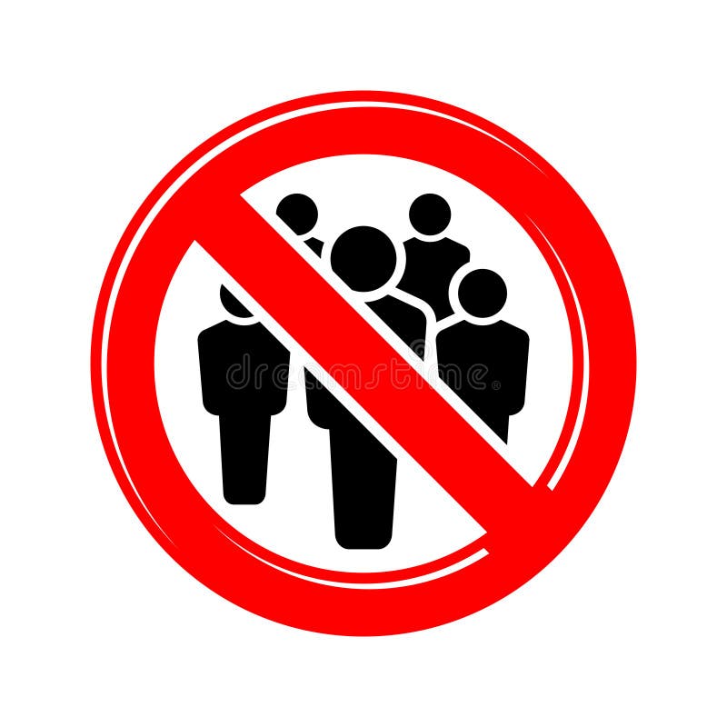 Avoid Crowds Icon stock vector. Illustration of traffic - 228120271
