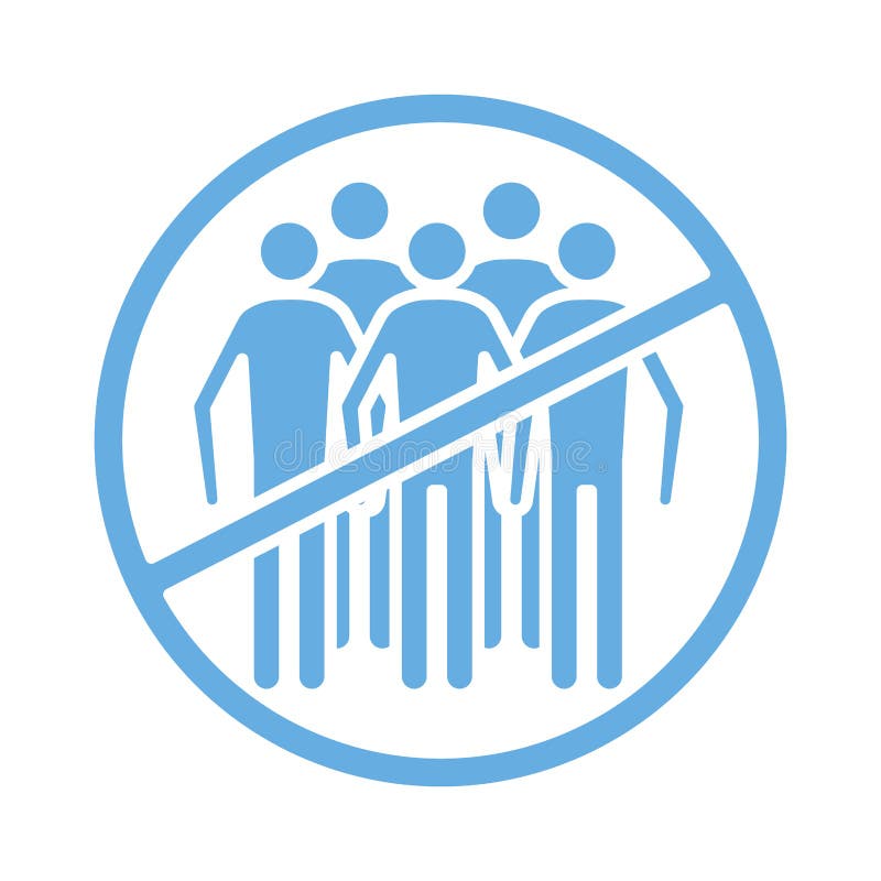 Avoid the Crowds Line Style Icon Stock Vector - Illustration of ...