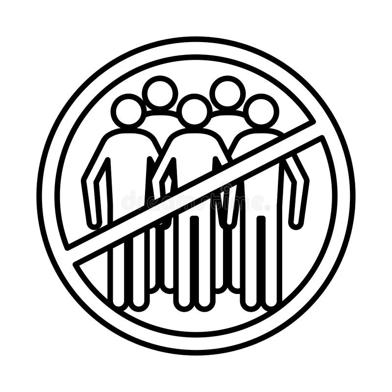 Avoid the Crowds Signal Isolated Icon Stock Vector - Illustration of ...