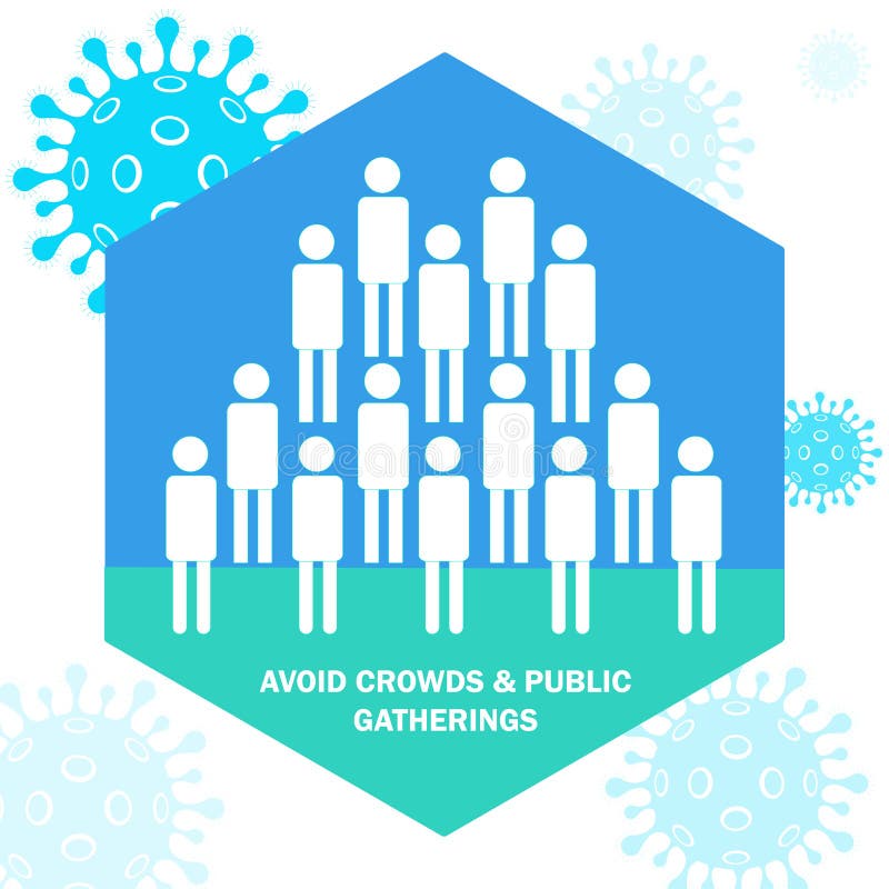 No Public Gatherings Sig.n Prohibition Sign. Stock Illustration ...