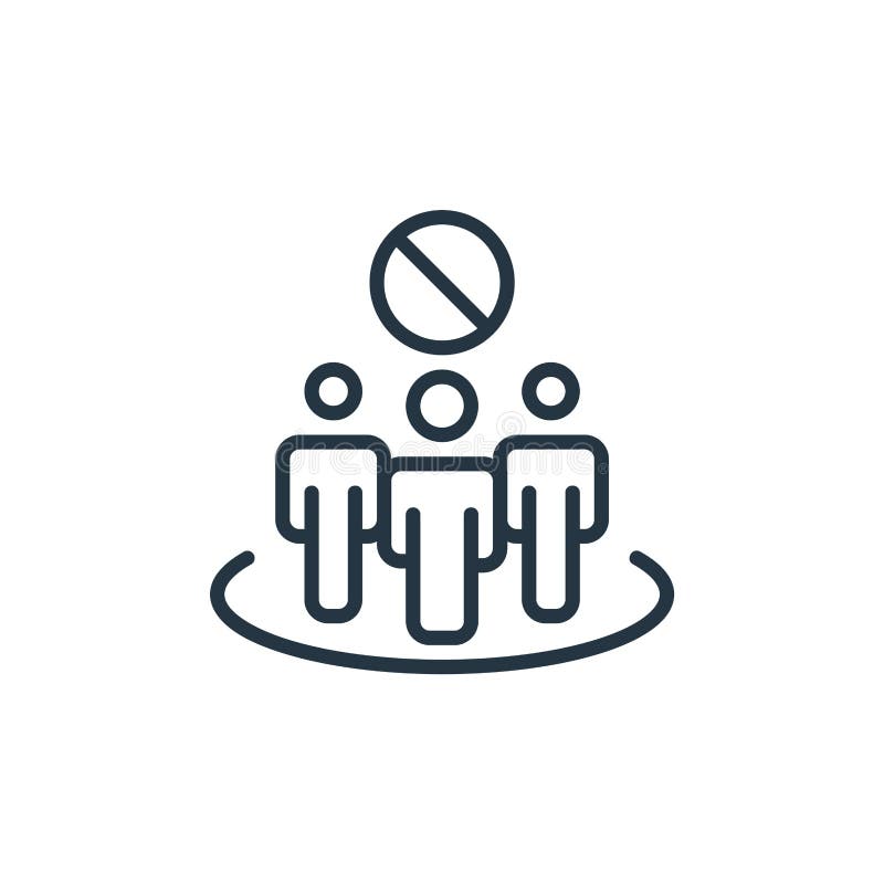 Avoid Crowds Vector Icon. Avoid Crowds Editable Stroke Stock Vector ...