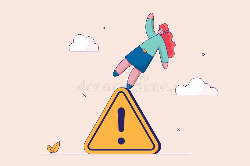 Avoid Danger Concept. Mistake Caution, Business Risk or Problem Warning ...