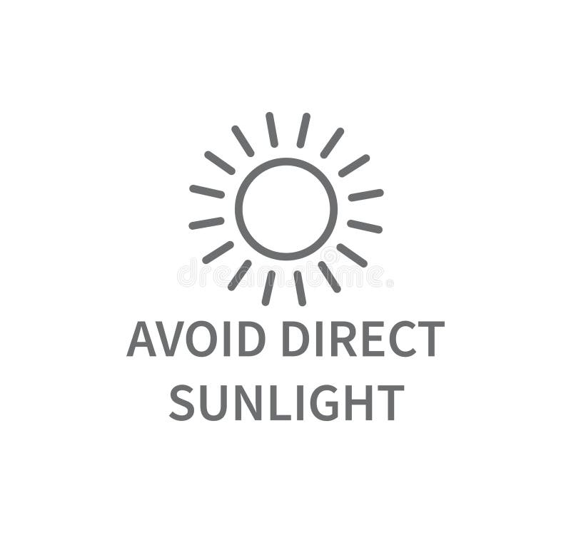 Avoid Direct Sunlight Cosmetics and Beauty Product Vector Line Icon ...
