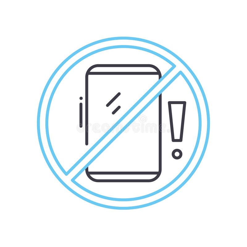Avoid Distractions Line Icon, Outline Symbol, Vector Illustration ...