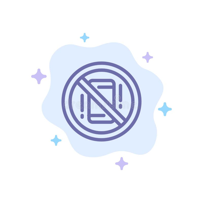 Avoid, Distractions, Mobile, Off, Phone Blue Icon on Abstract Cloud ...
