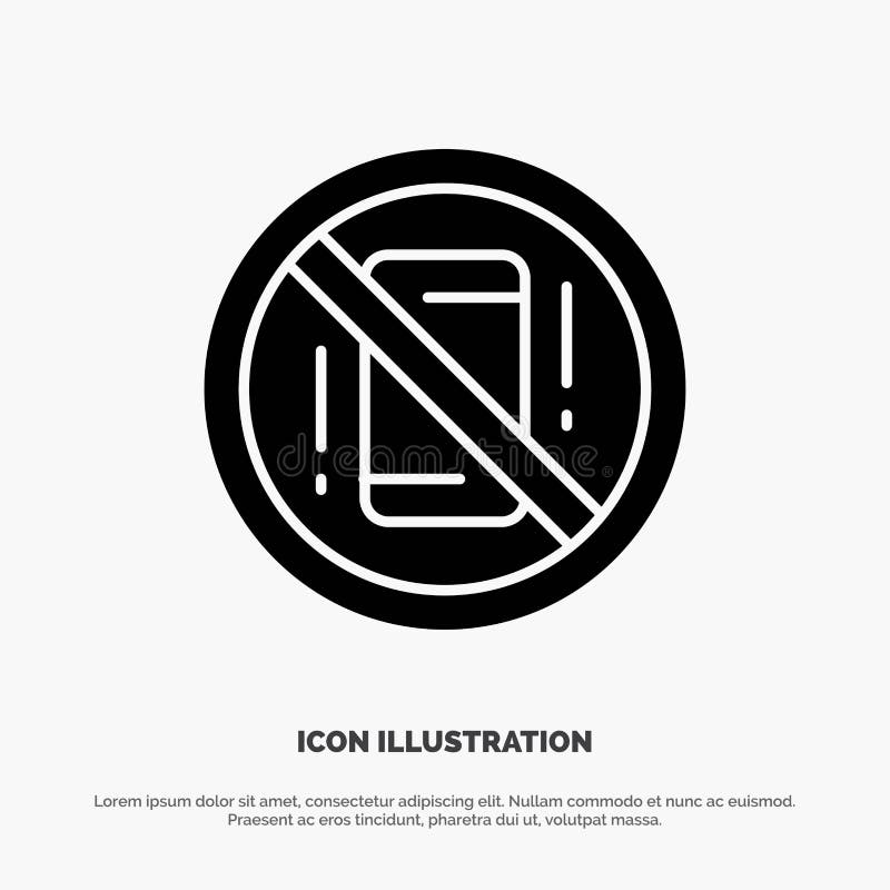 Avoid, Distractions, Mobile, Off, Phone Blue Solid Logo Template. Place ...