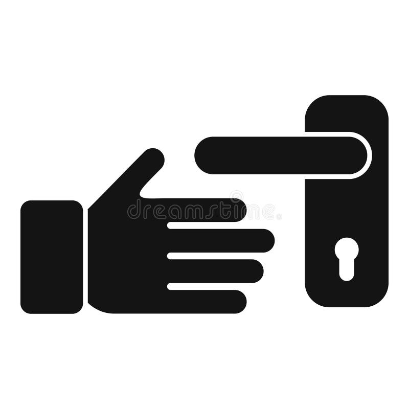 Avoid Door Handle Contact Icon Simple Vector. Shake Social Care Stock ...