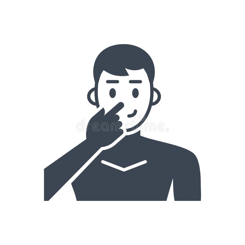 Avoid Face Touch Related Vector Glyph Icon. Stock Vector - Illustration ...