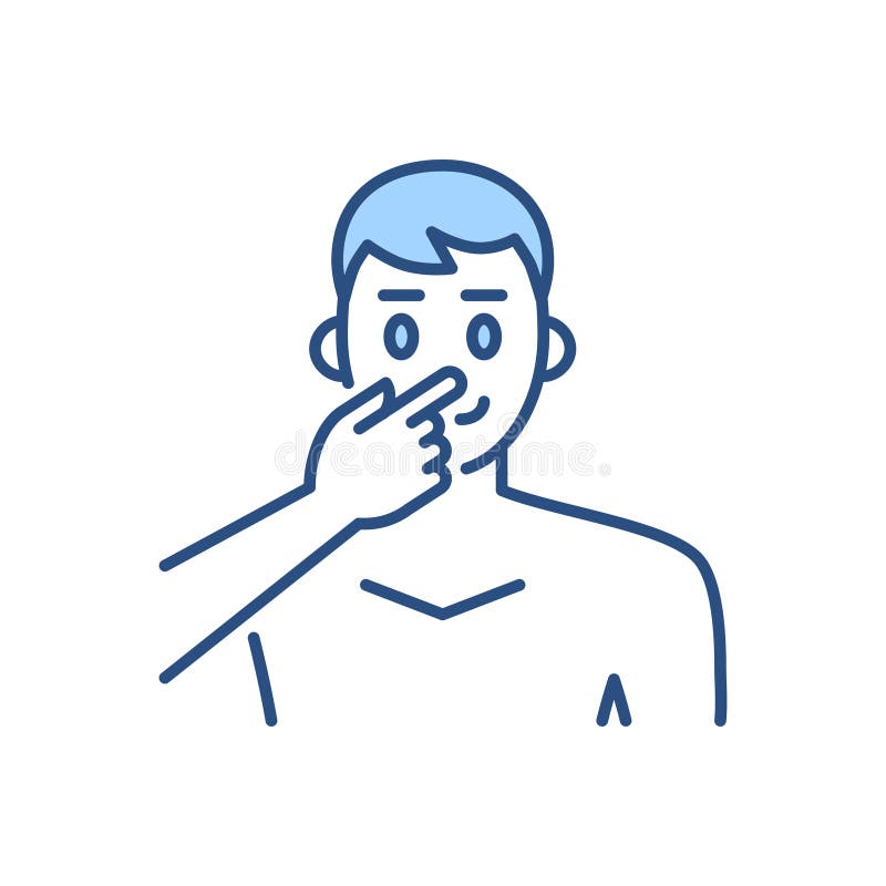 Touching Nose Clipart